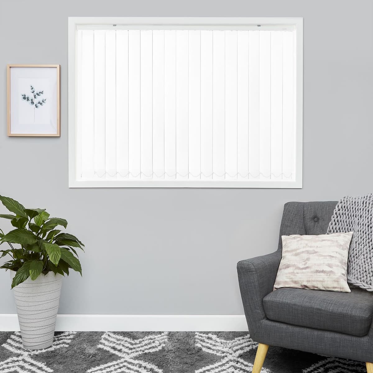 Blocks White Vertical blinds | Hillarys